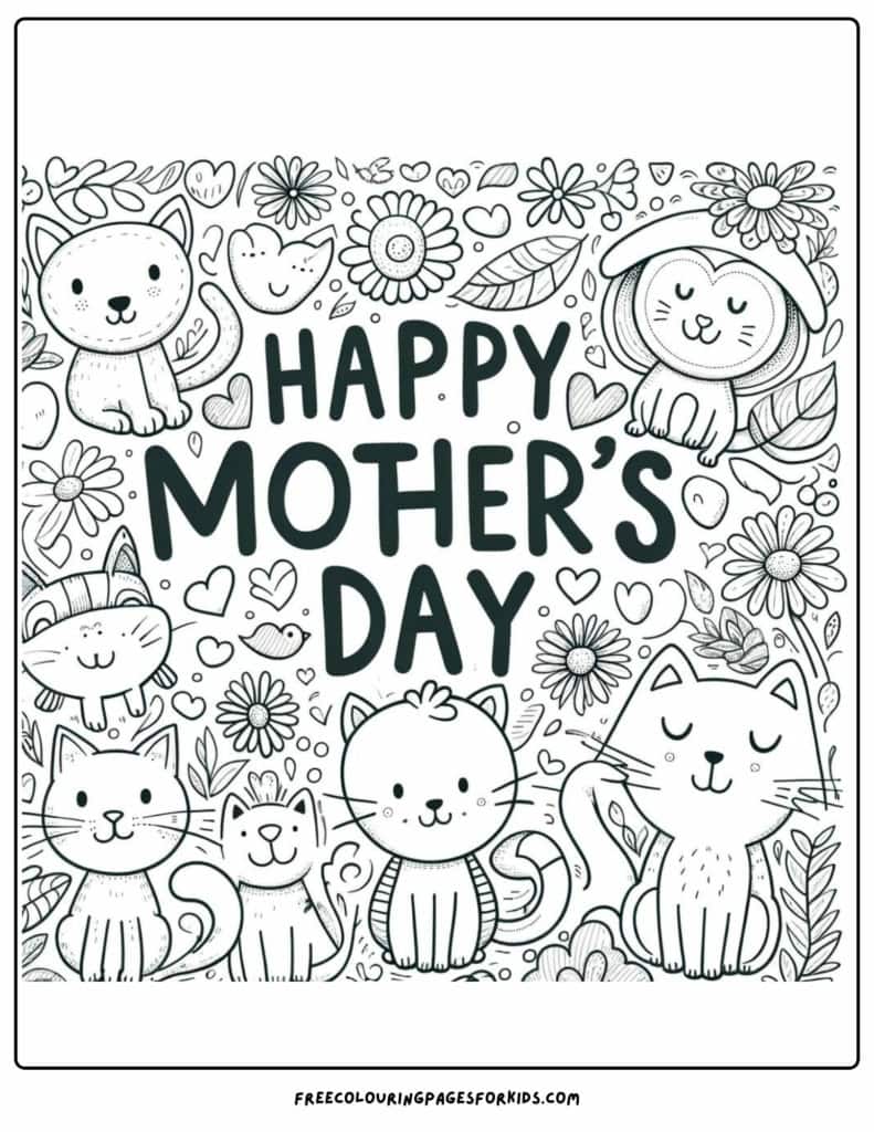 Circle of Animals Happy Mother's Day