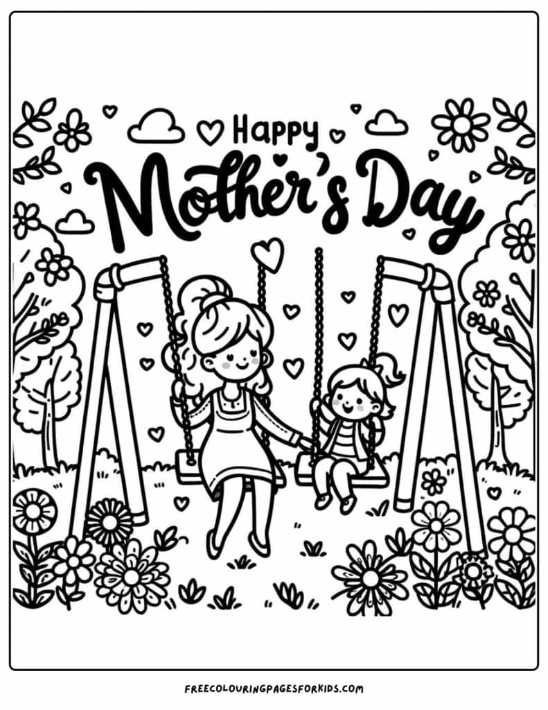 62 Mother's Day Kids Coloring Pages