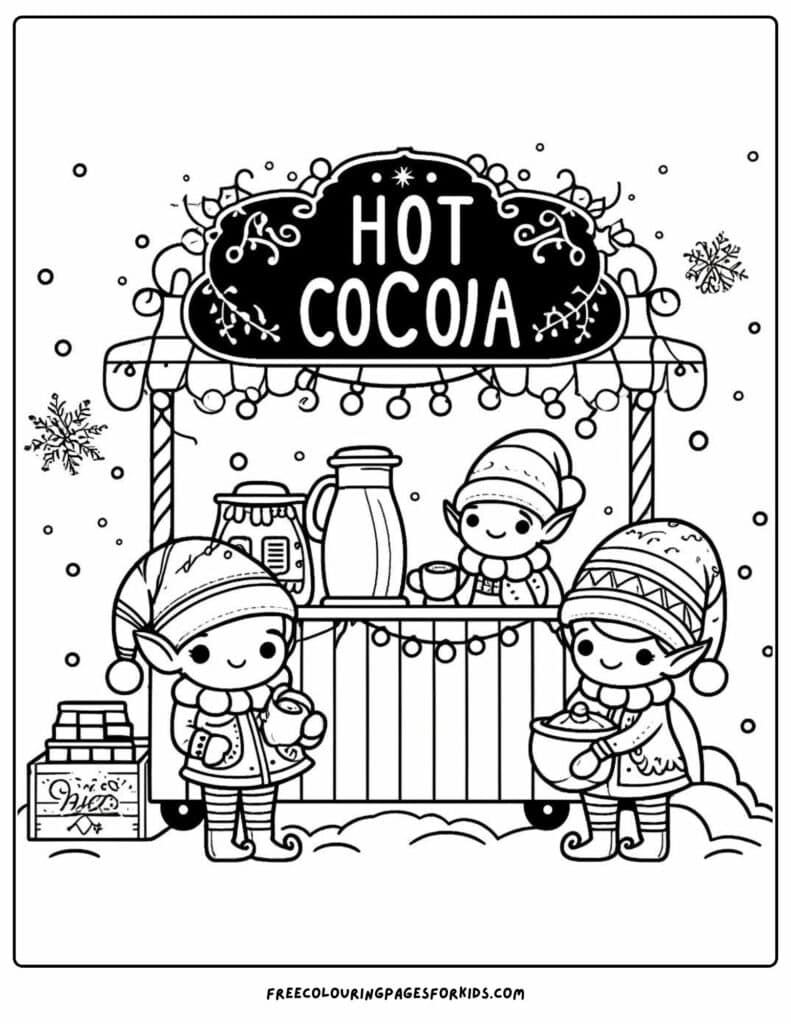 Hot Cocoa Stand Run by Elves