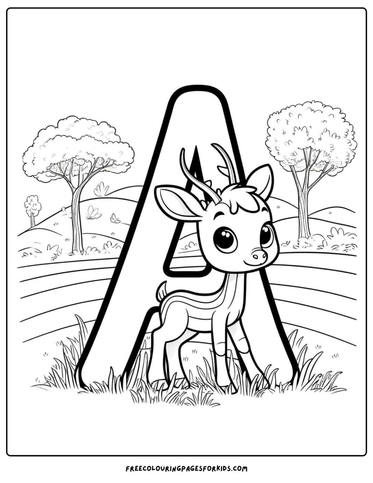 12 Letter A Coloring Pages