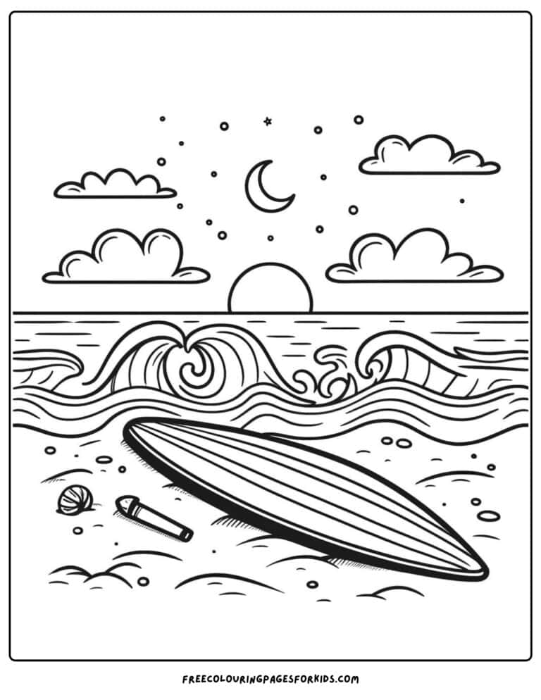 Beach Coloring Pages