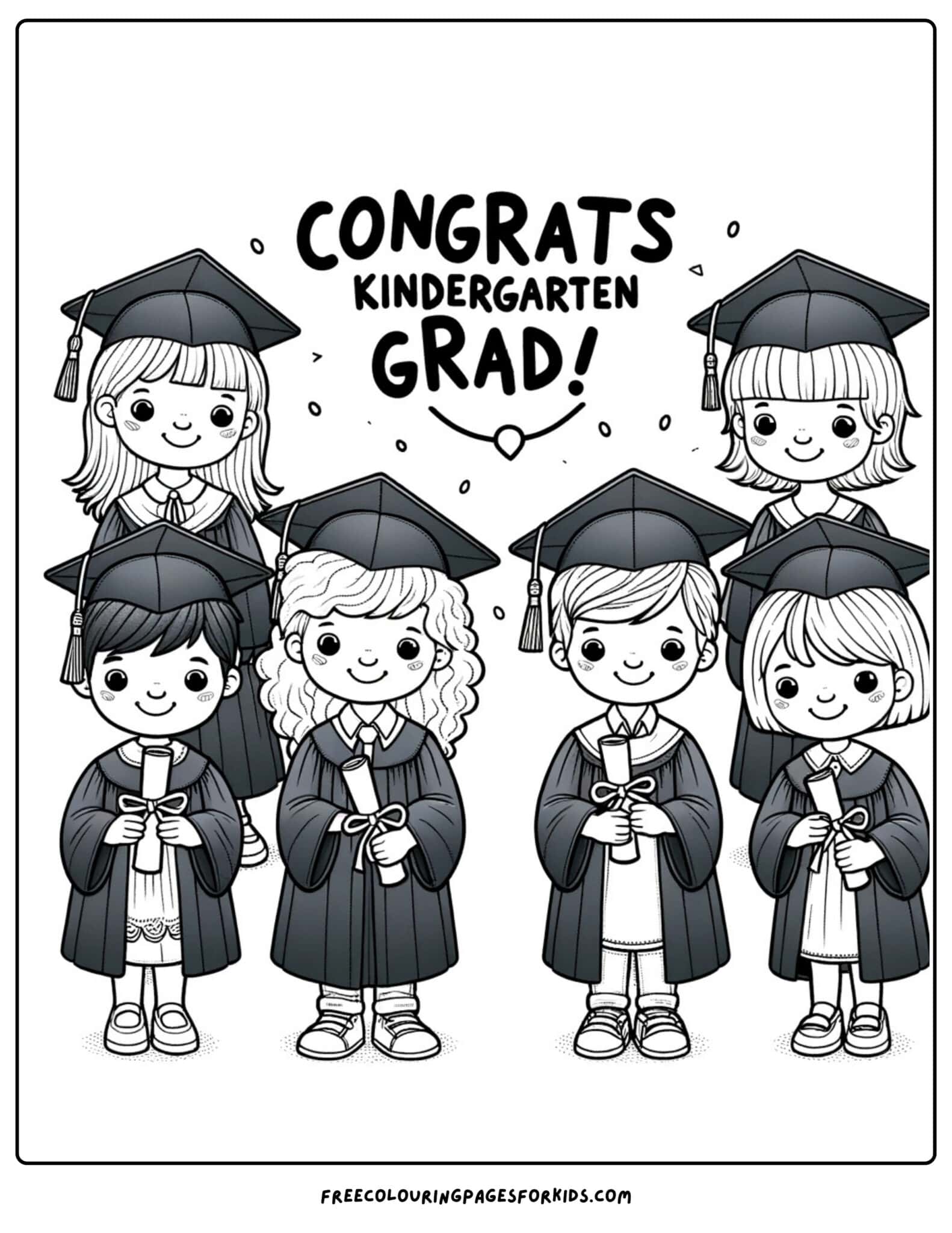 16 Kindergarten and PreSchool Graduation Coloring Pages - Coloring ...