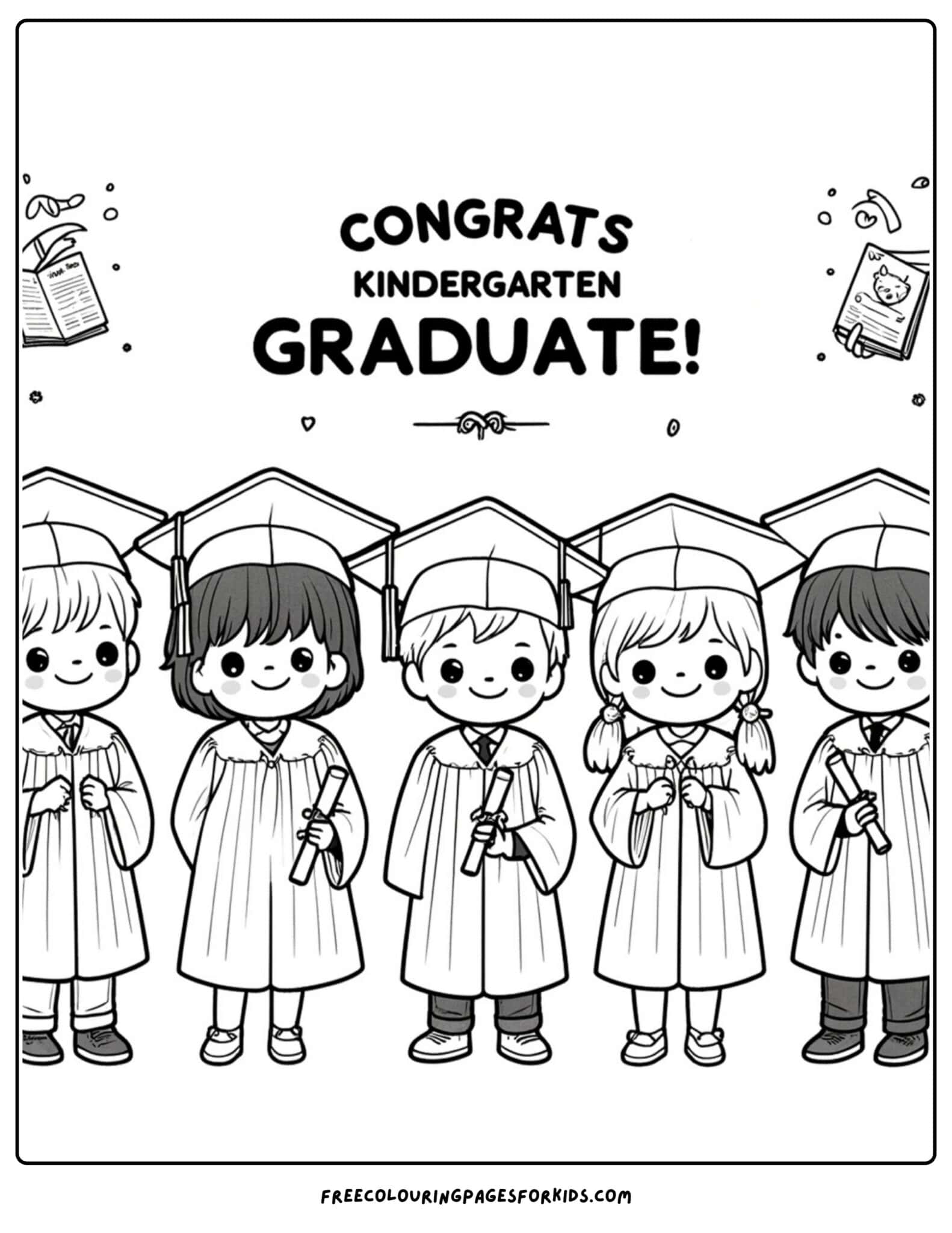 16 Kindergarten and PreSchool Graduation Coloring Pages - Coloring ...