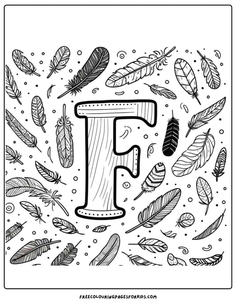 12 Letter F Coloring Pages