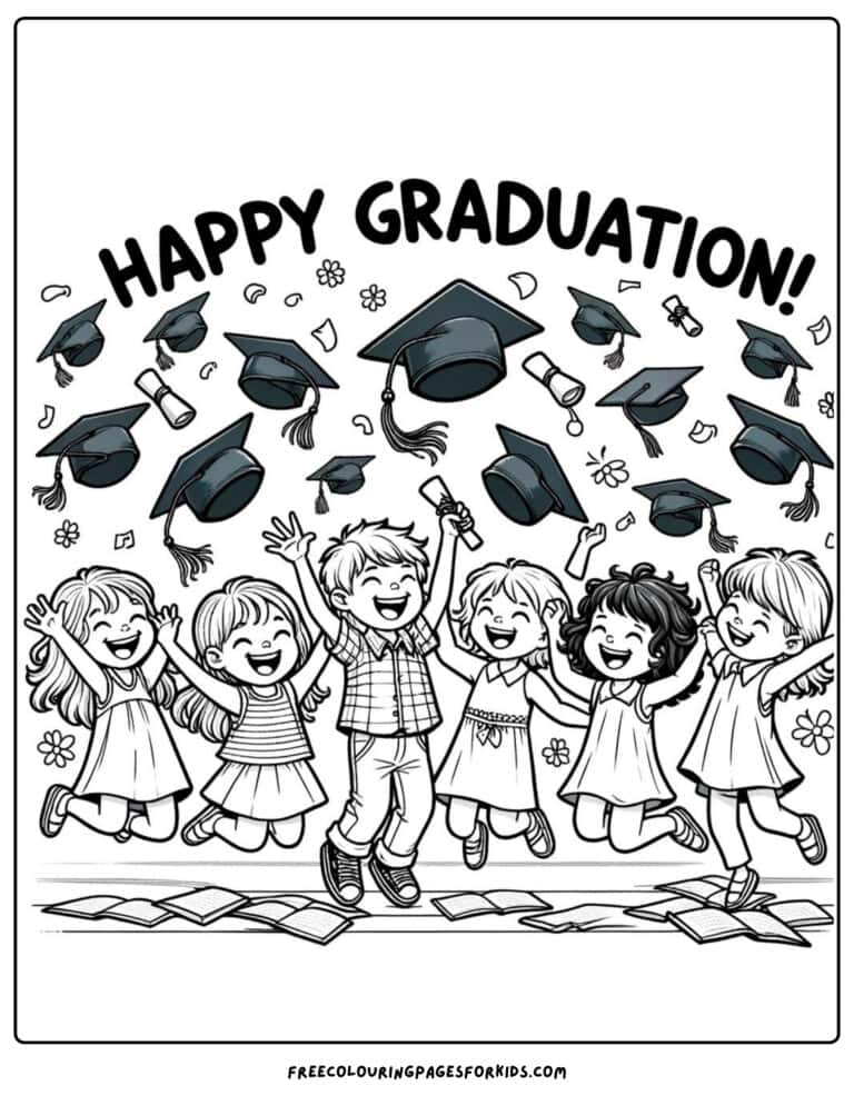 16 Kindergarten and PreSchool Graduation Coloring Pages - Coloring ...