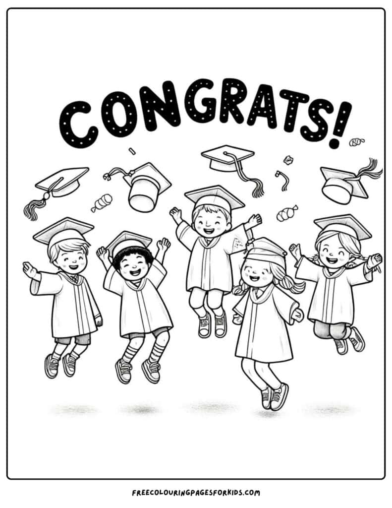 16 Kindergarten and PreSchool Graduation Coloring Pages - Coloring ...