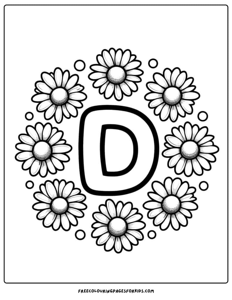 13 Letter D Coloring Pages