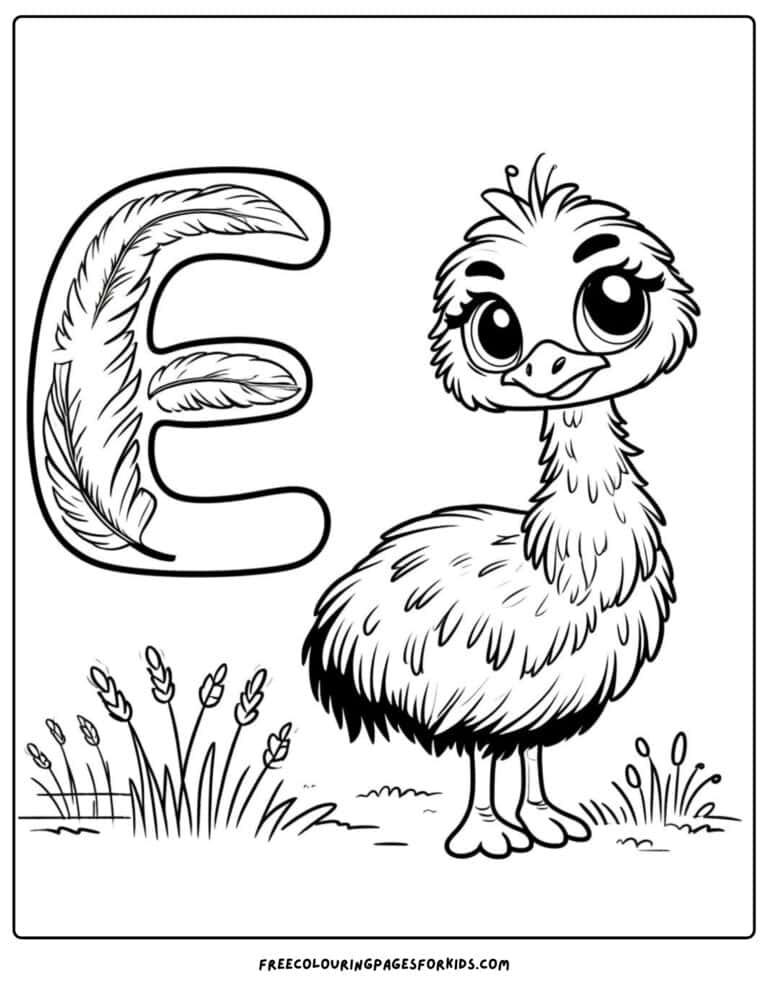 13 Letter E Coloring Pages