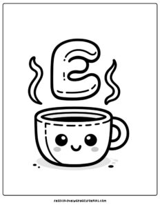 13 Letter E Coloring Pages