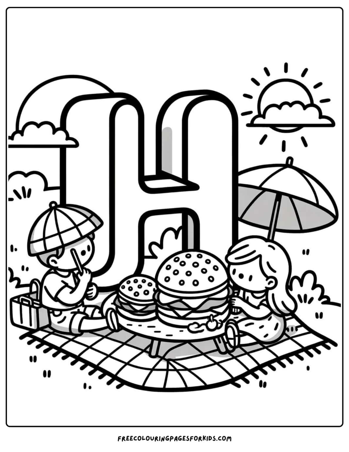 15 Letter H Coloring Pages