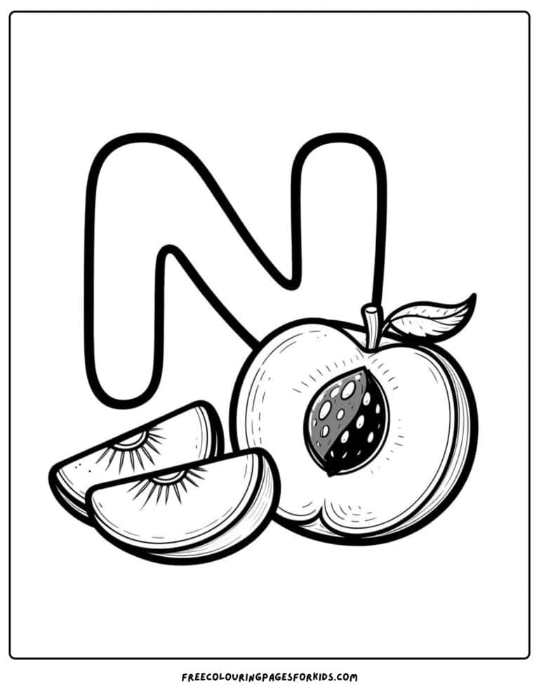 14 Letter N Coloring Pages