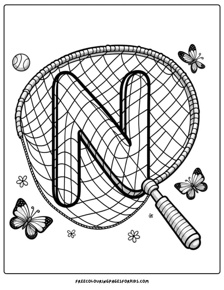 14 Letter N Coloring Pages