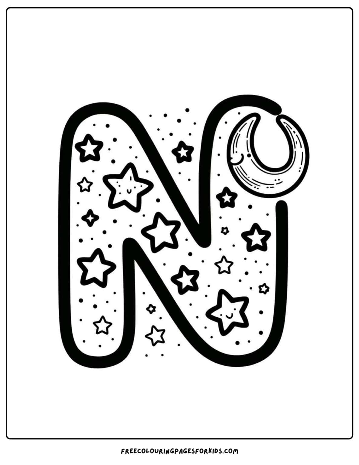 14 Letter N Coloring Pages