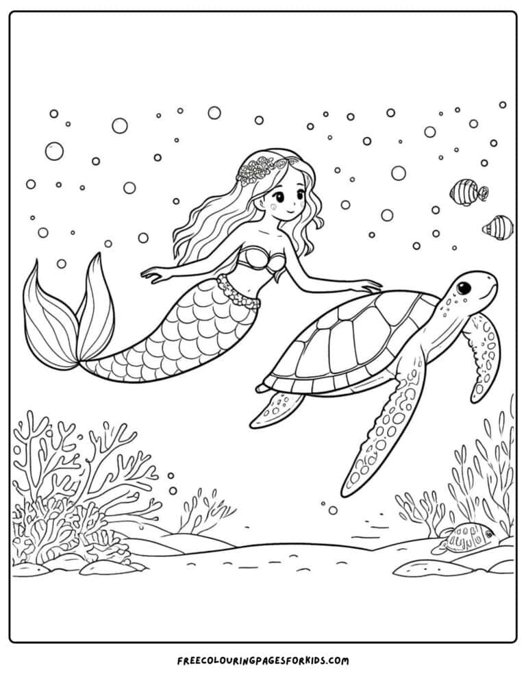 44 Mermaid Coloring Pages