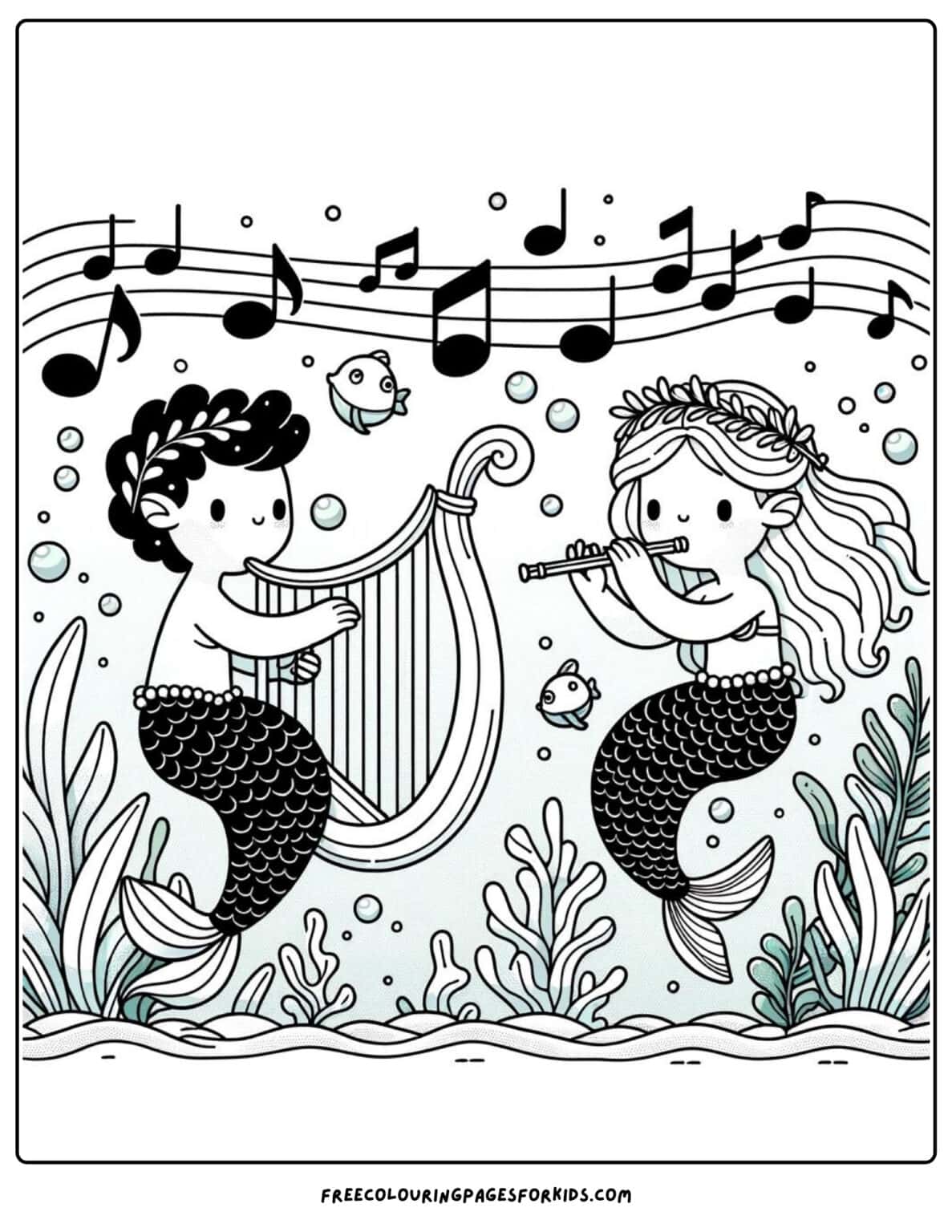 44 Mermaid Coloring Pages