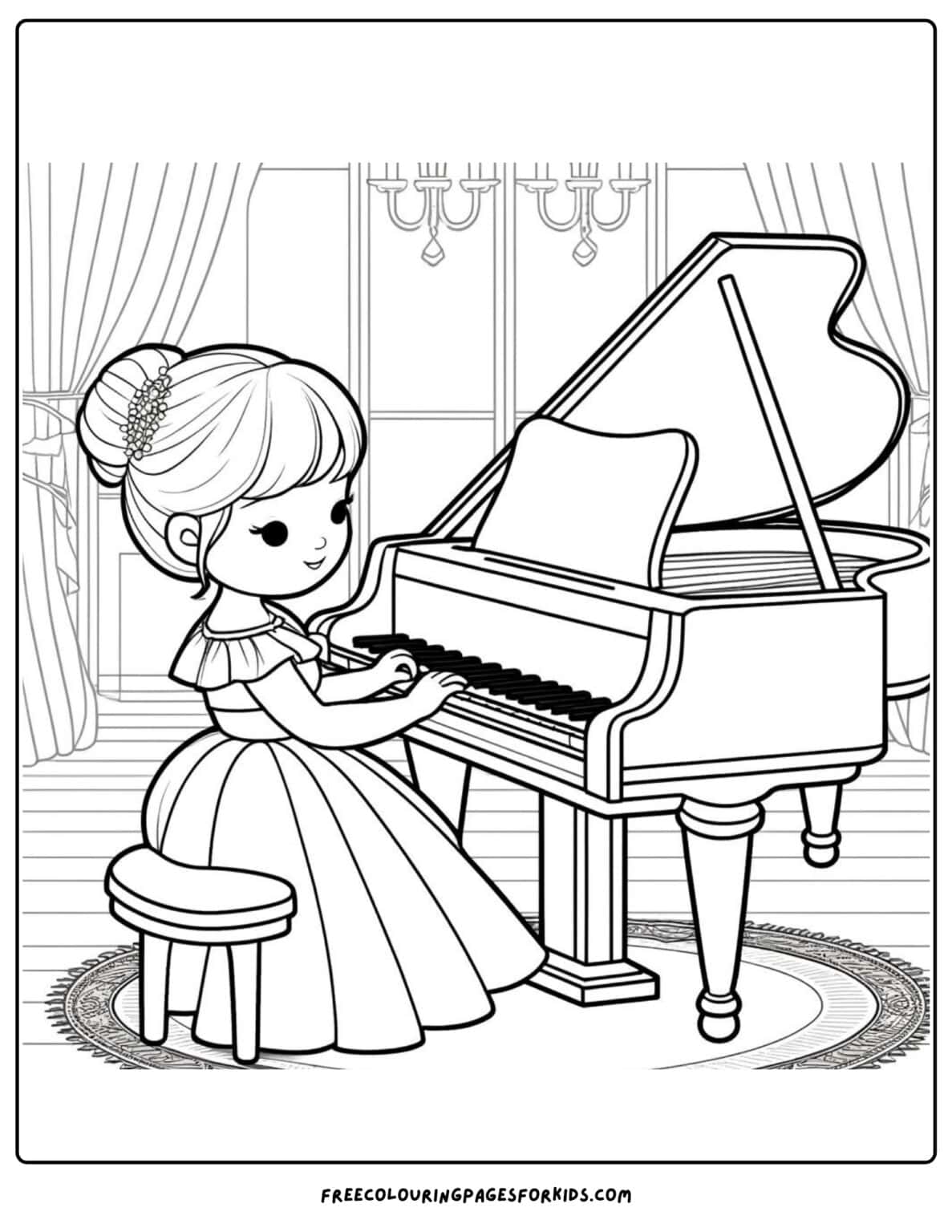 47 Princess Coloring Pages For Kids - Coloring For Kids