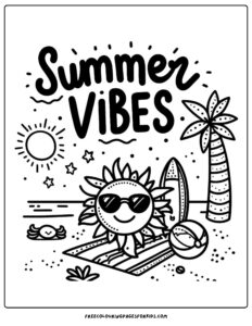 55 Summer Coloring Pages
