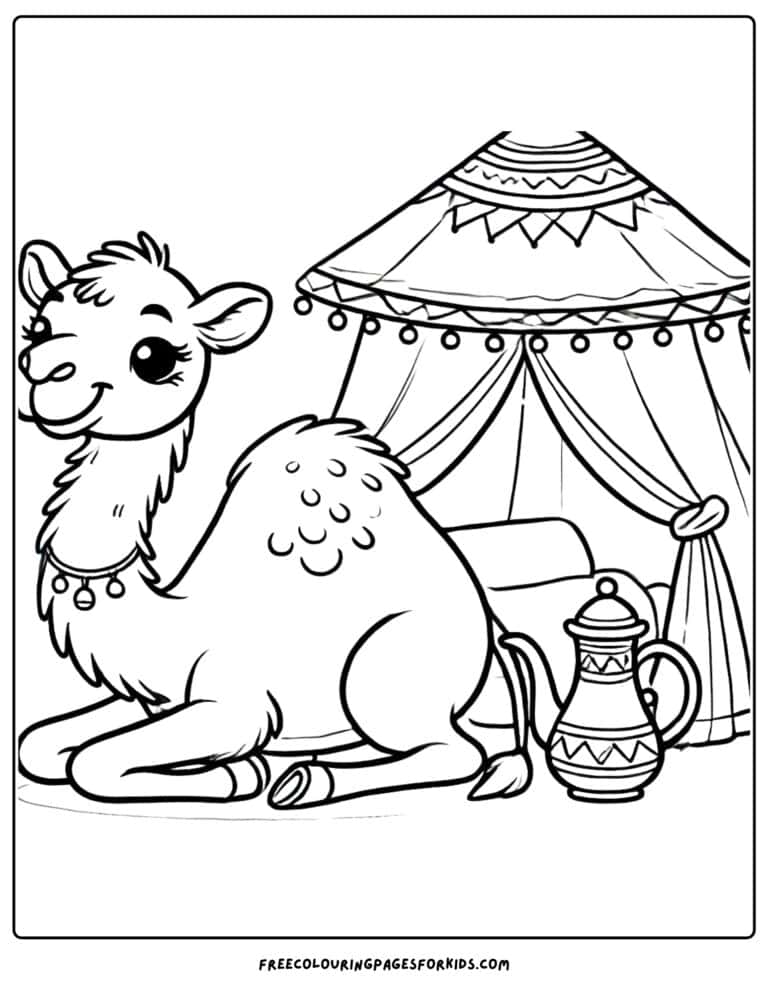 15 Camel Coloring Pages