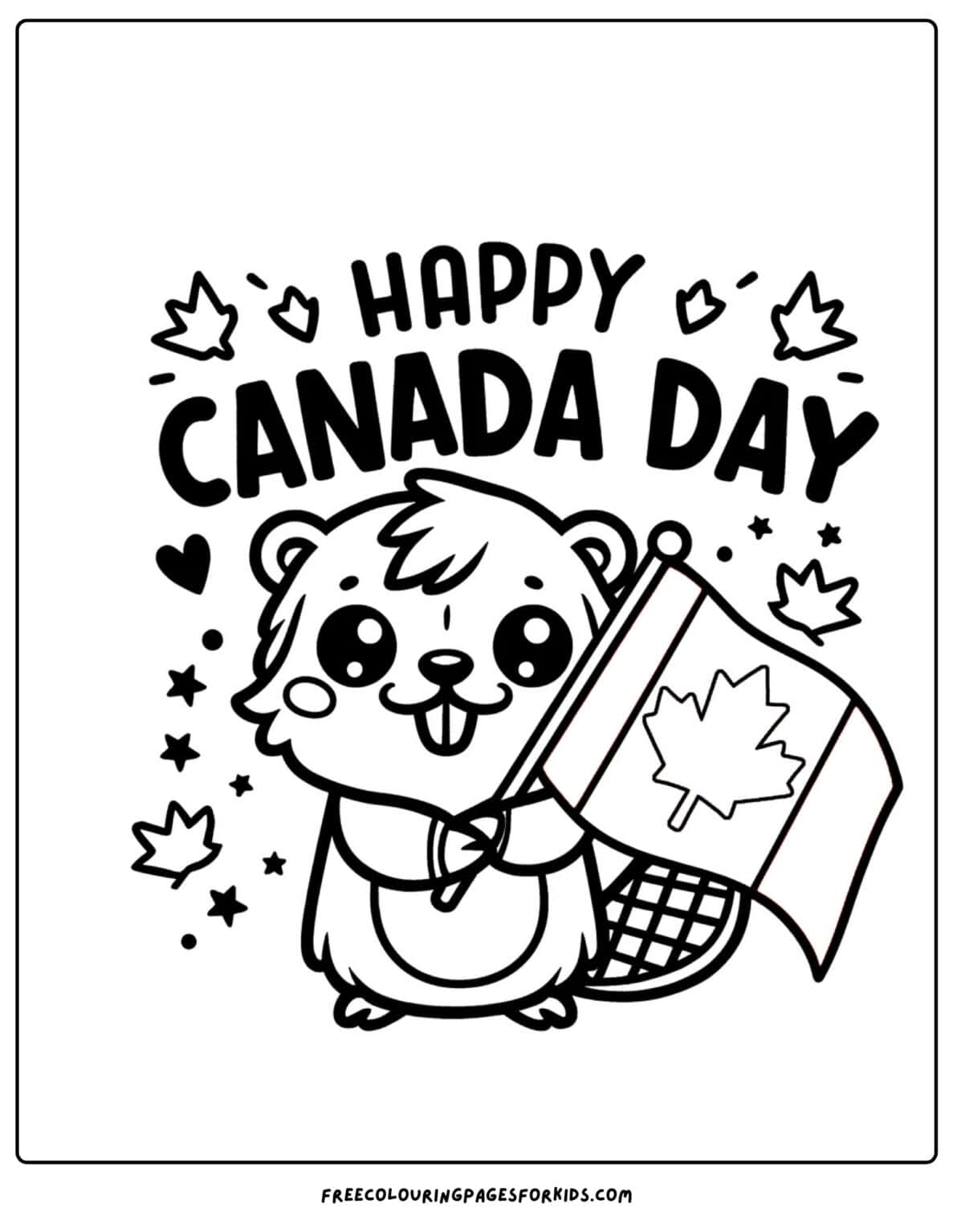 34 Canada Day Colouring Pages