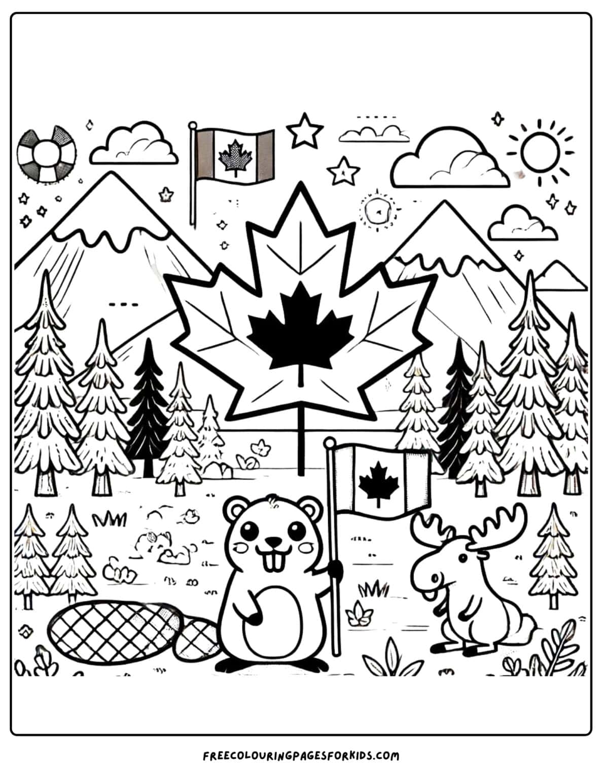 14 Canada Day Colouring Pages - Coloring For Kids