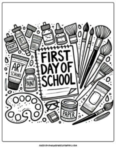 15 First Day of School Coloring Pages - Coloring Pages For Kids