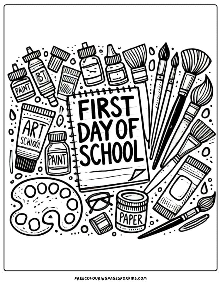 15 First Day of School Coloring Pages - Coloring Pages For Kids