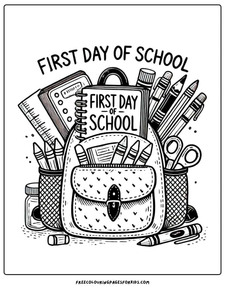 15 First Day of School Coloring Pages - Coloring Pages For Kids