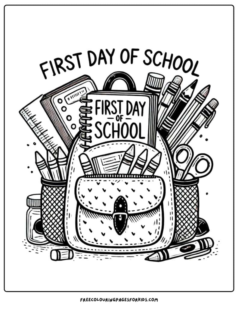 15 First Day of School Coloring Pages - Coloring Pages For Kids