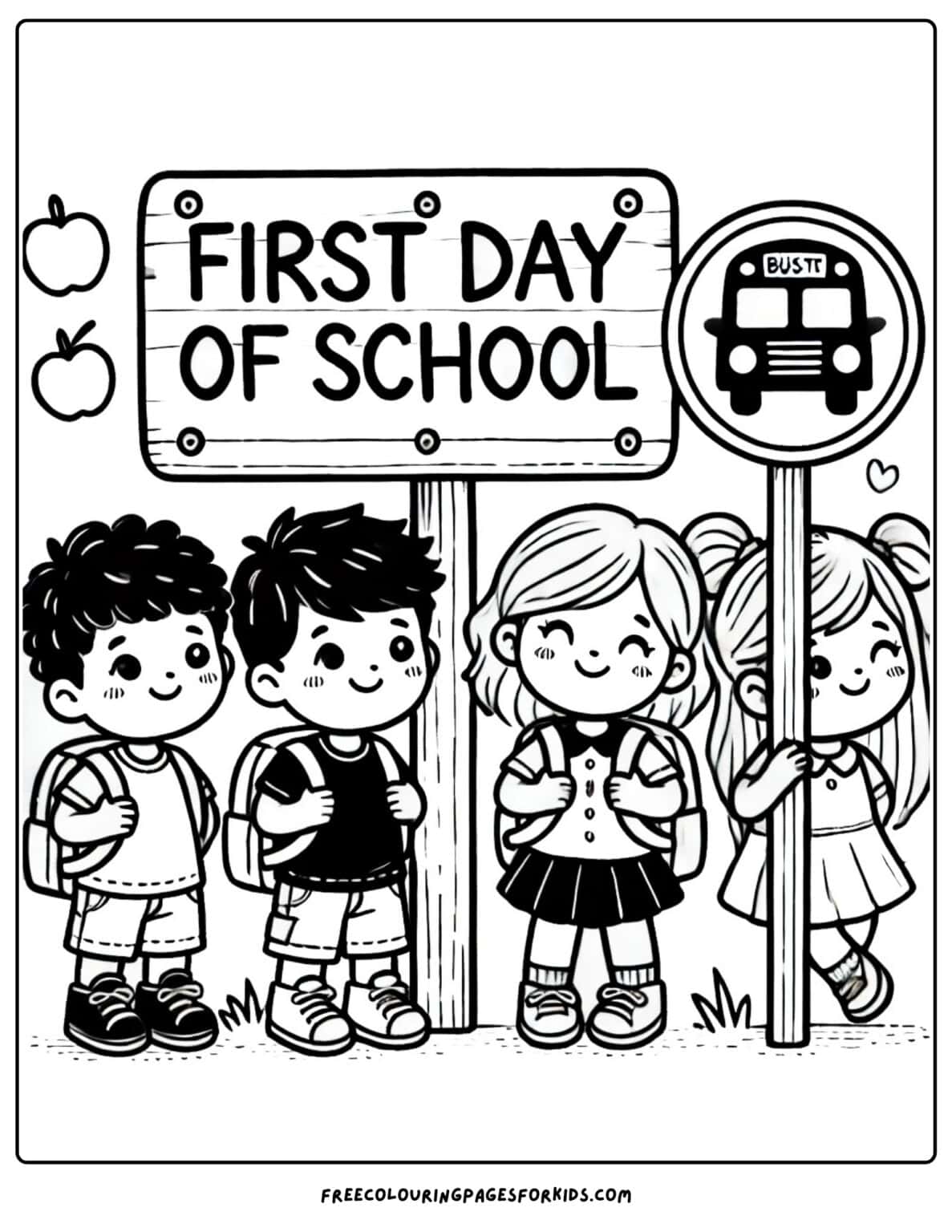 15 First Day of School Coloring Pages - Coloring Pages For Kids
