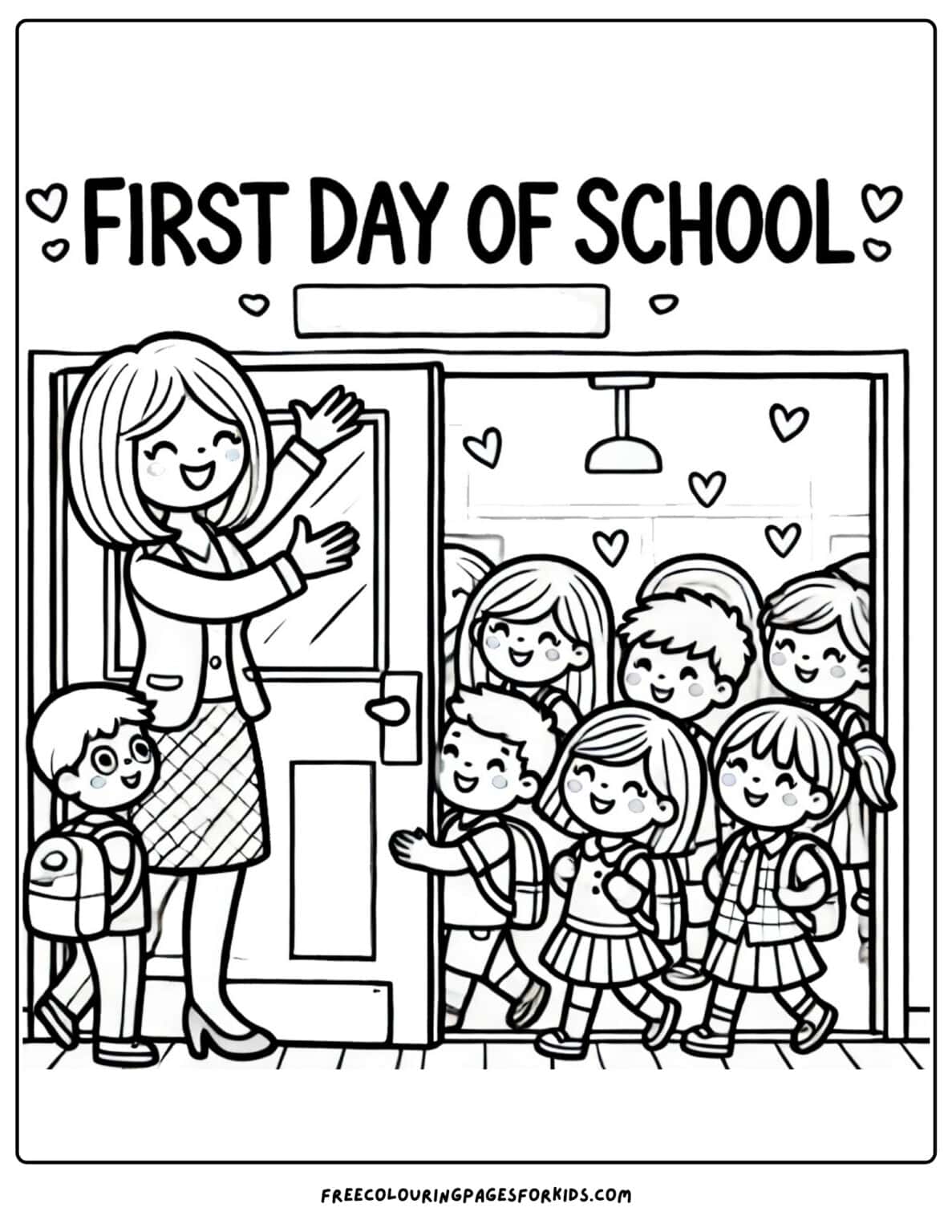 15 First Day of School Coloring Pages - Coloring Pages For Kids