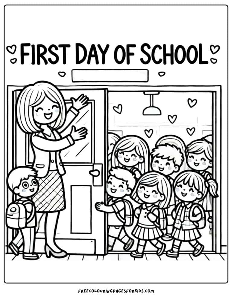 15 First Day of School Coloring Pages - Coloring Pages For Kids