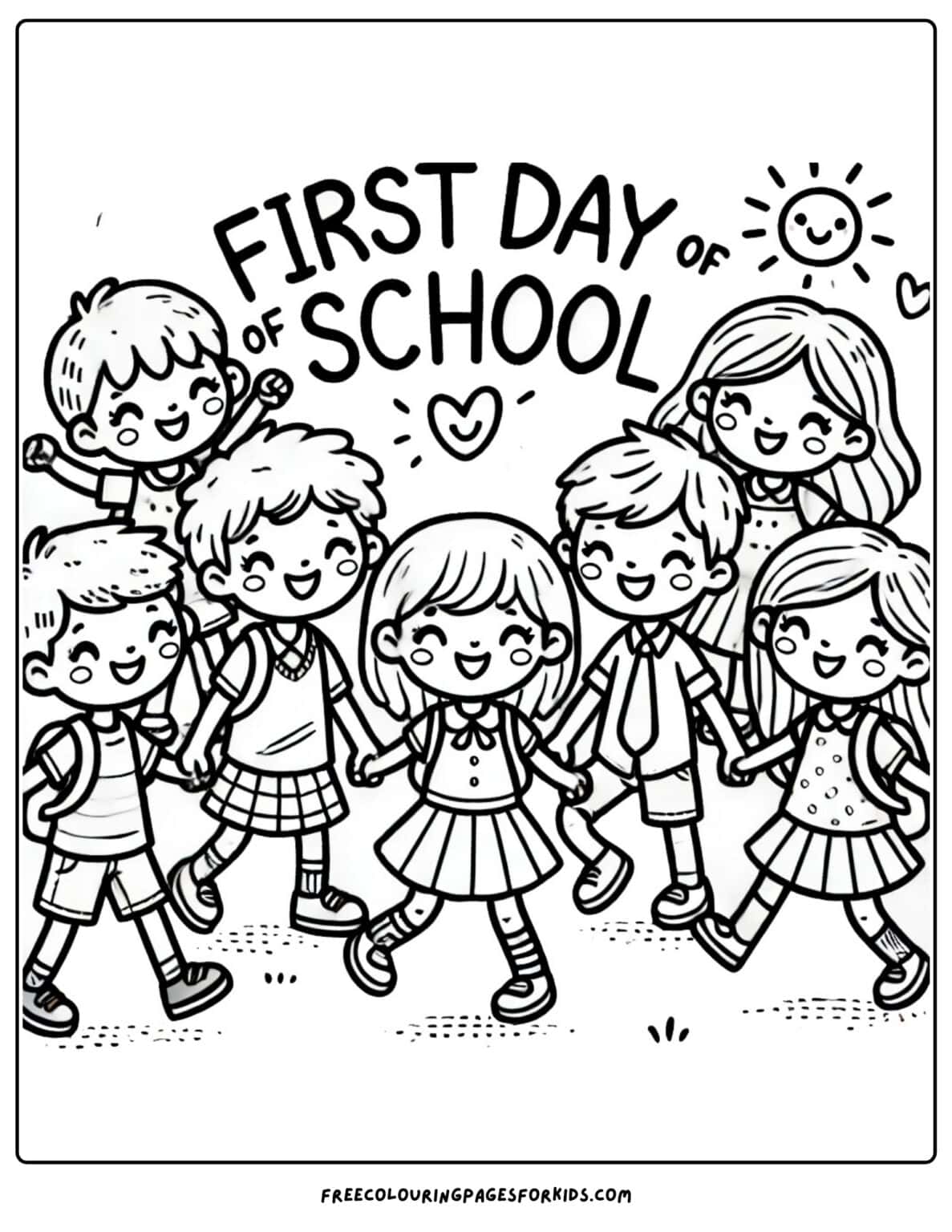 15 First Day of School Coloring Pages - Coloring Pages For Kids