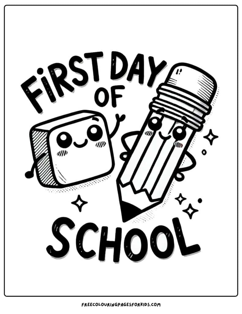 15 First Day of School Coloring Pages - Coloring Pages For Kids