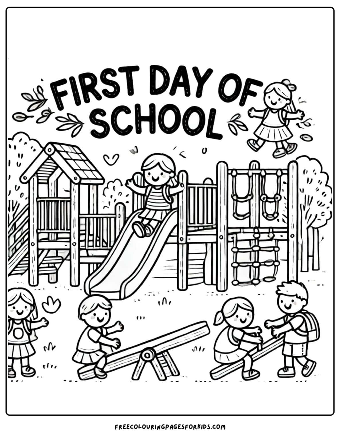15 First Day of School Coloring Pages - Coloring Pages For Kids