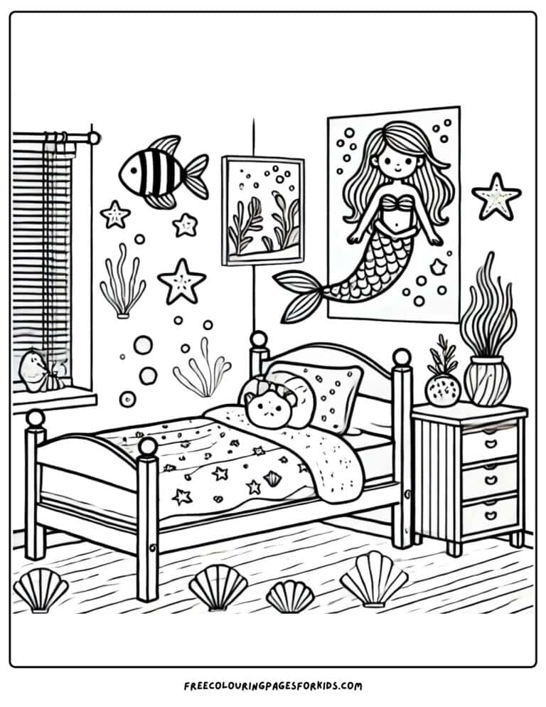 24 Kid's Bedroom Coloring Pages - Coloring For Kids