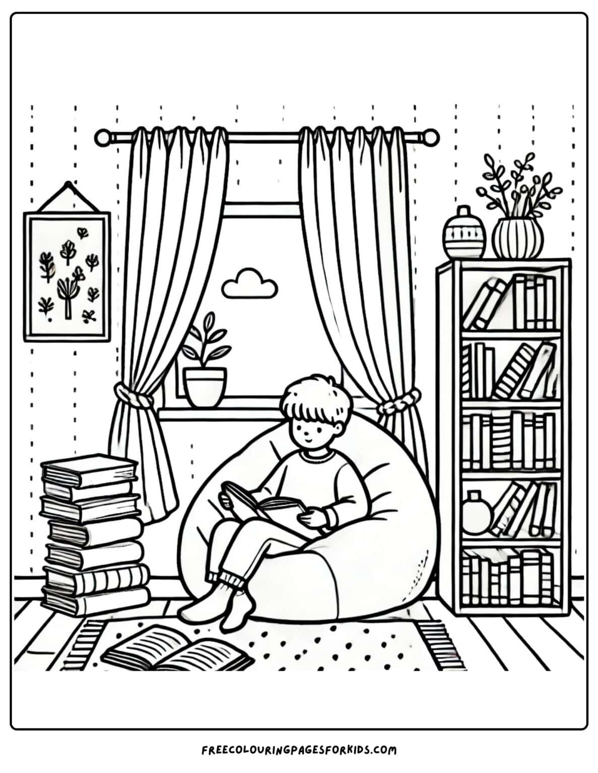 24 Kid's Bedroom Coloring Pages
