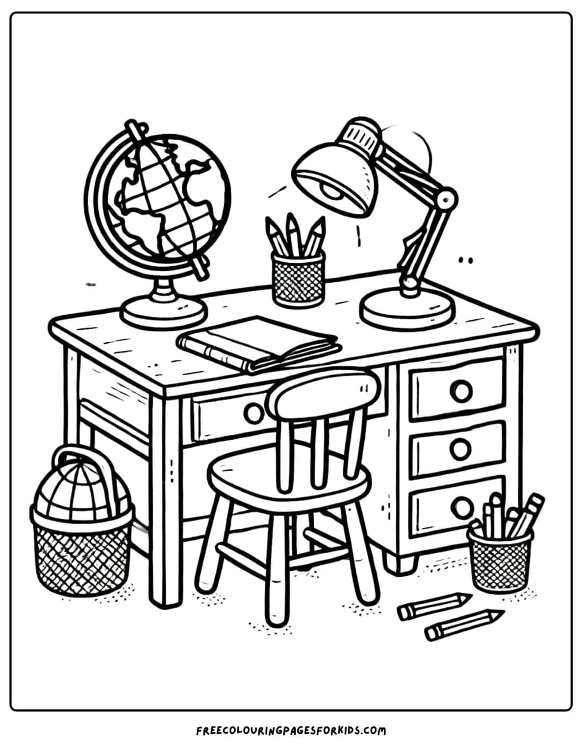 24 Kid's Bedroom Coloring Pages