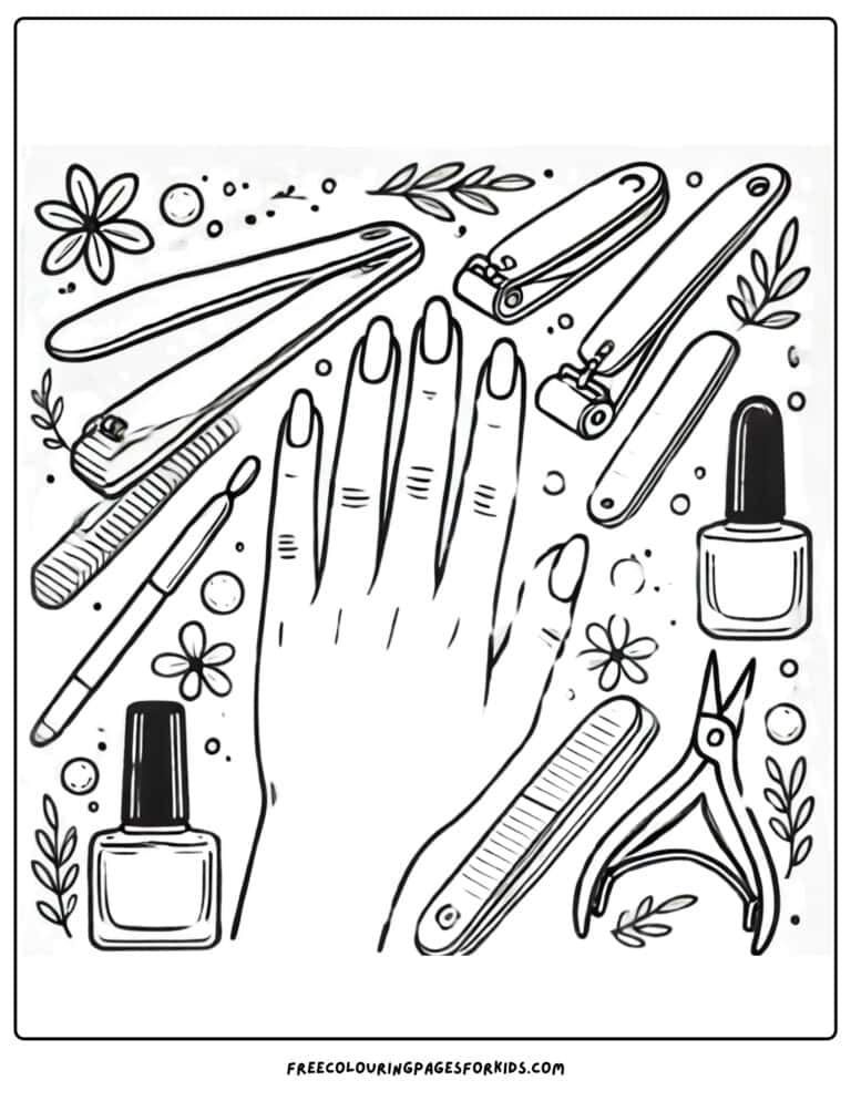 20 Nails Coloring Pages - Coloring Pages For Kids