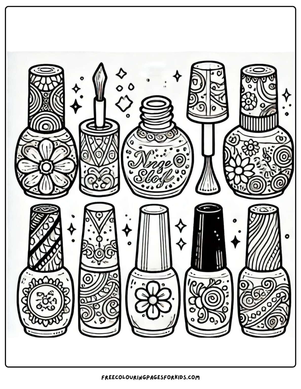 20 Nails Coloring Pages - Coloring Pages For Kids