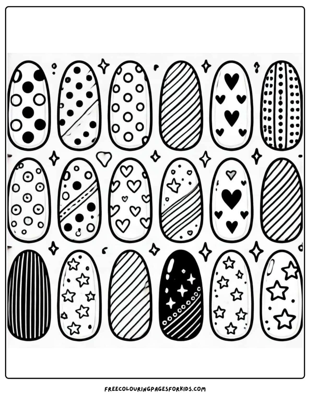 20 Nails Coloring Pages - Coloring Pages For Kids