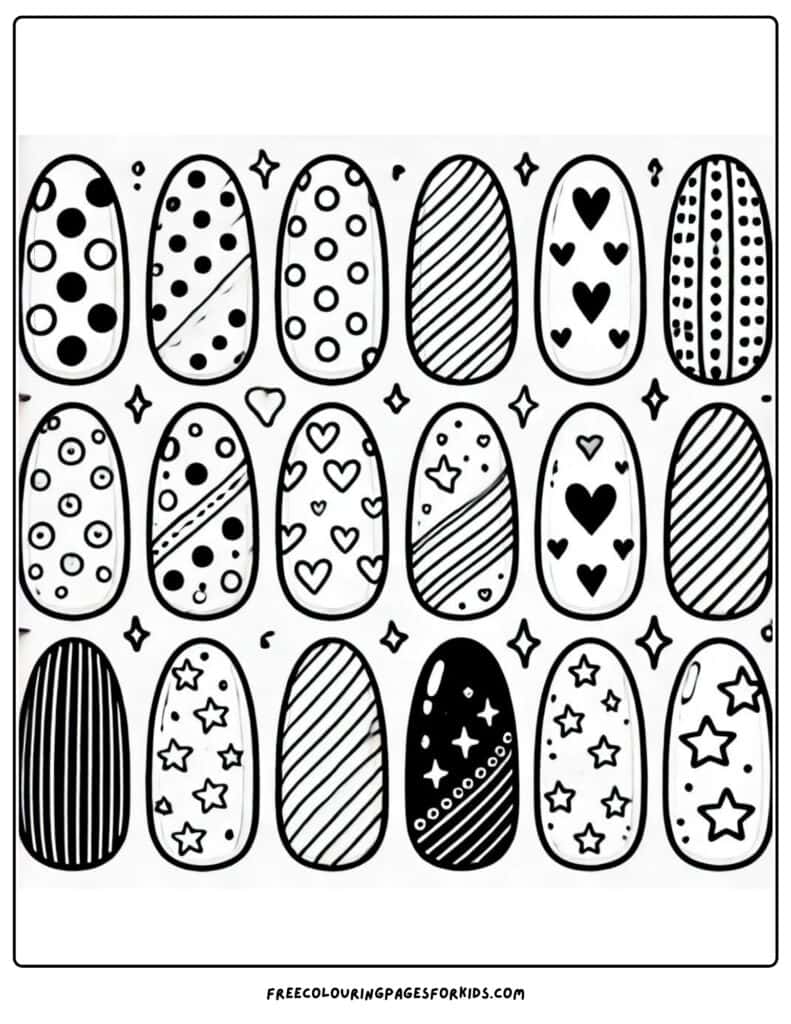 20 Nails Coloring Pages - Coloring Pages For Kids