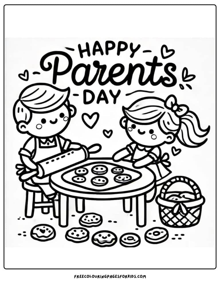 14 Parents Day Coloring Pages