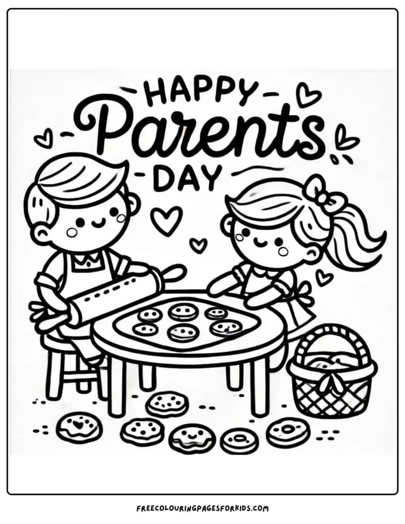 14 Parents Day Coloring Pages