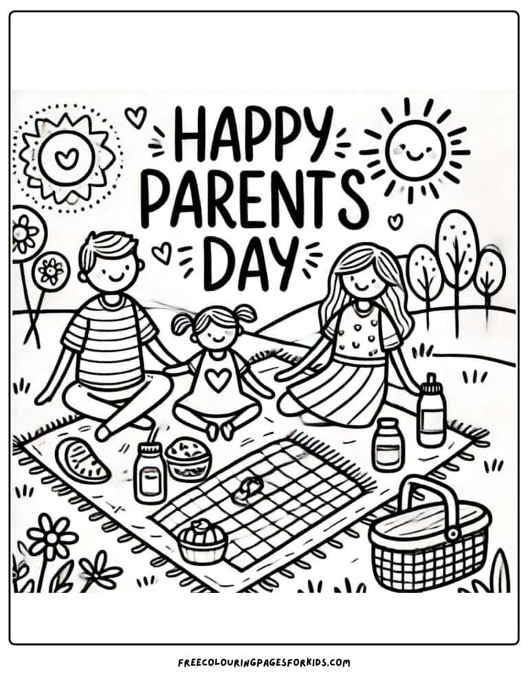 14 Parents Day Coloring Pages