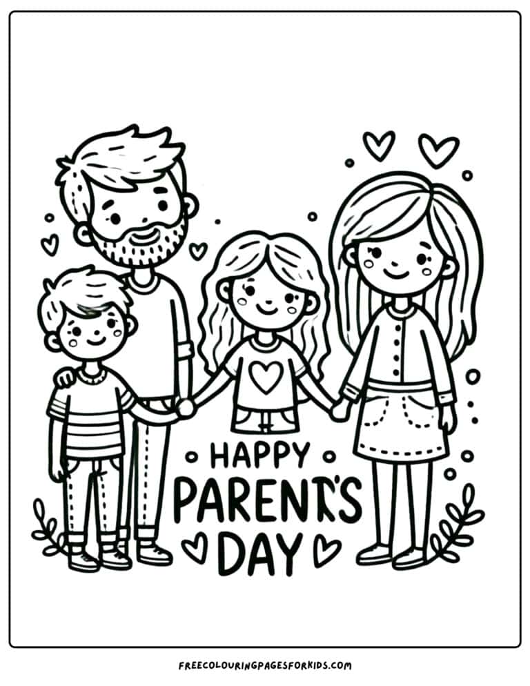 14 Parents Day Coloring Pages