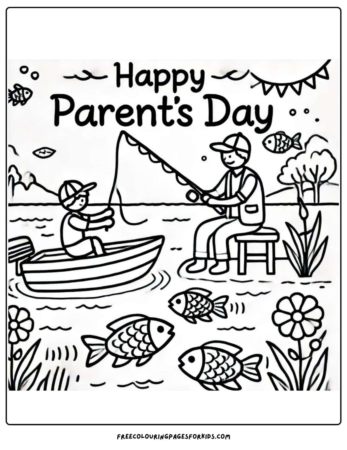 14 Parents Day Coloring Pages
