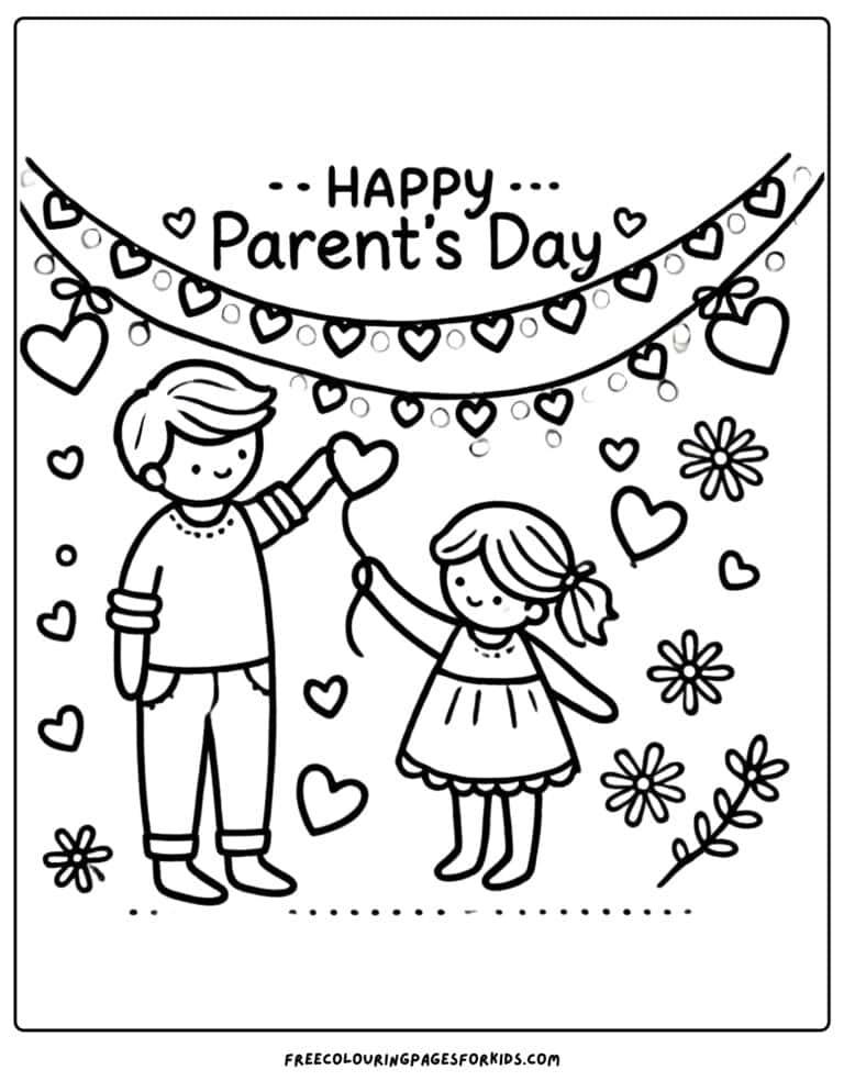14 Parents Day Coloring Pages