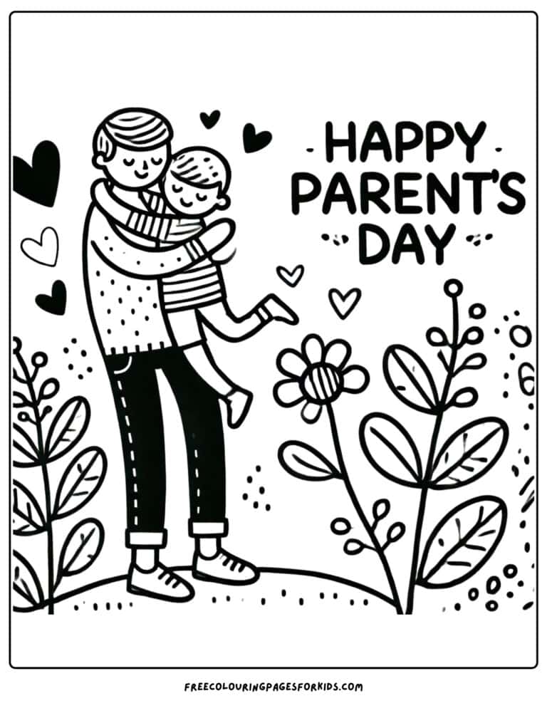 14 Parents Day Coloring Pages
