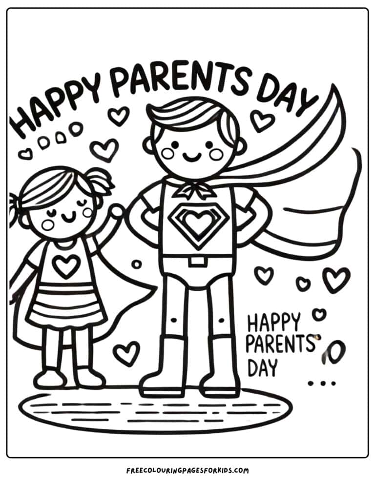 14 Parents Day Coloring Pages