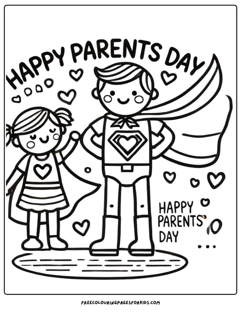 14 Parents Day Coloring Pages